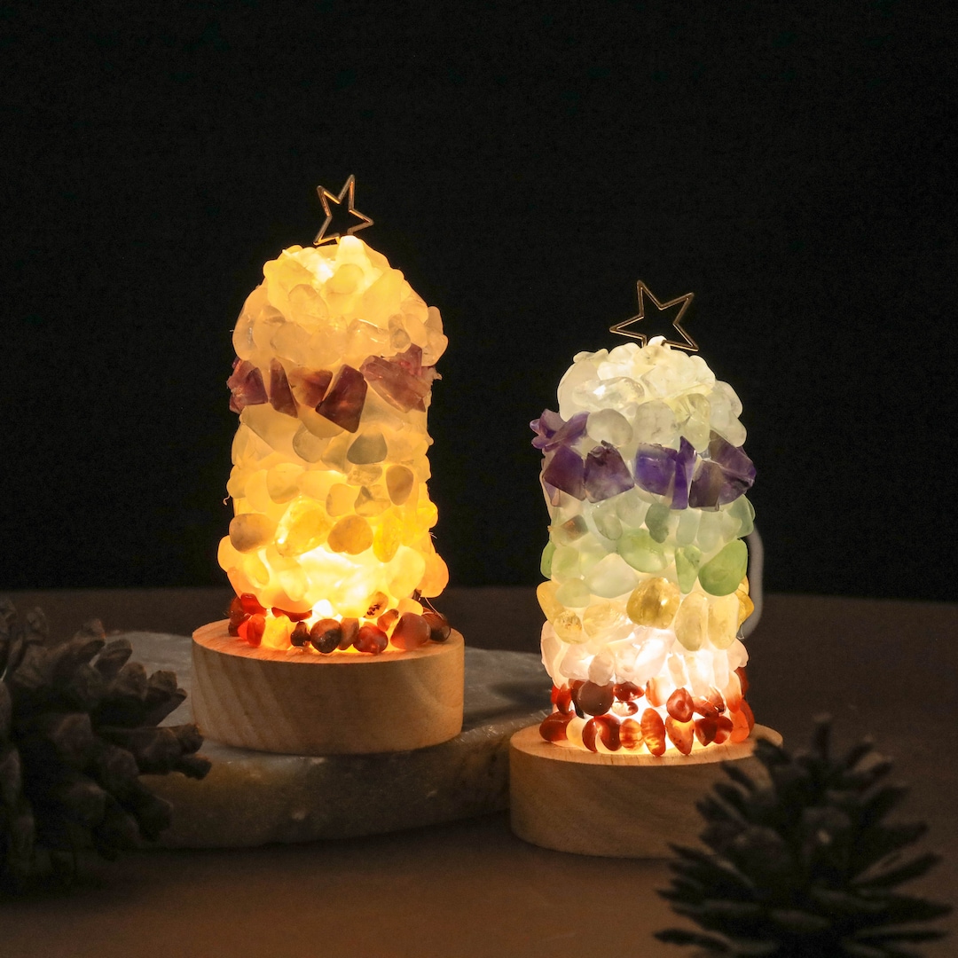 Crystal Wooden Led Light Stand Base With USB Beautiful Crystal and ...