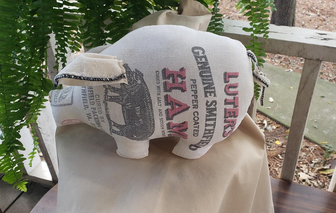 Ham Cloth Pig Pillow Country Ham Pig-farmhouse Pig - Etsy