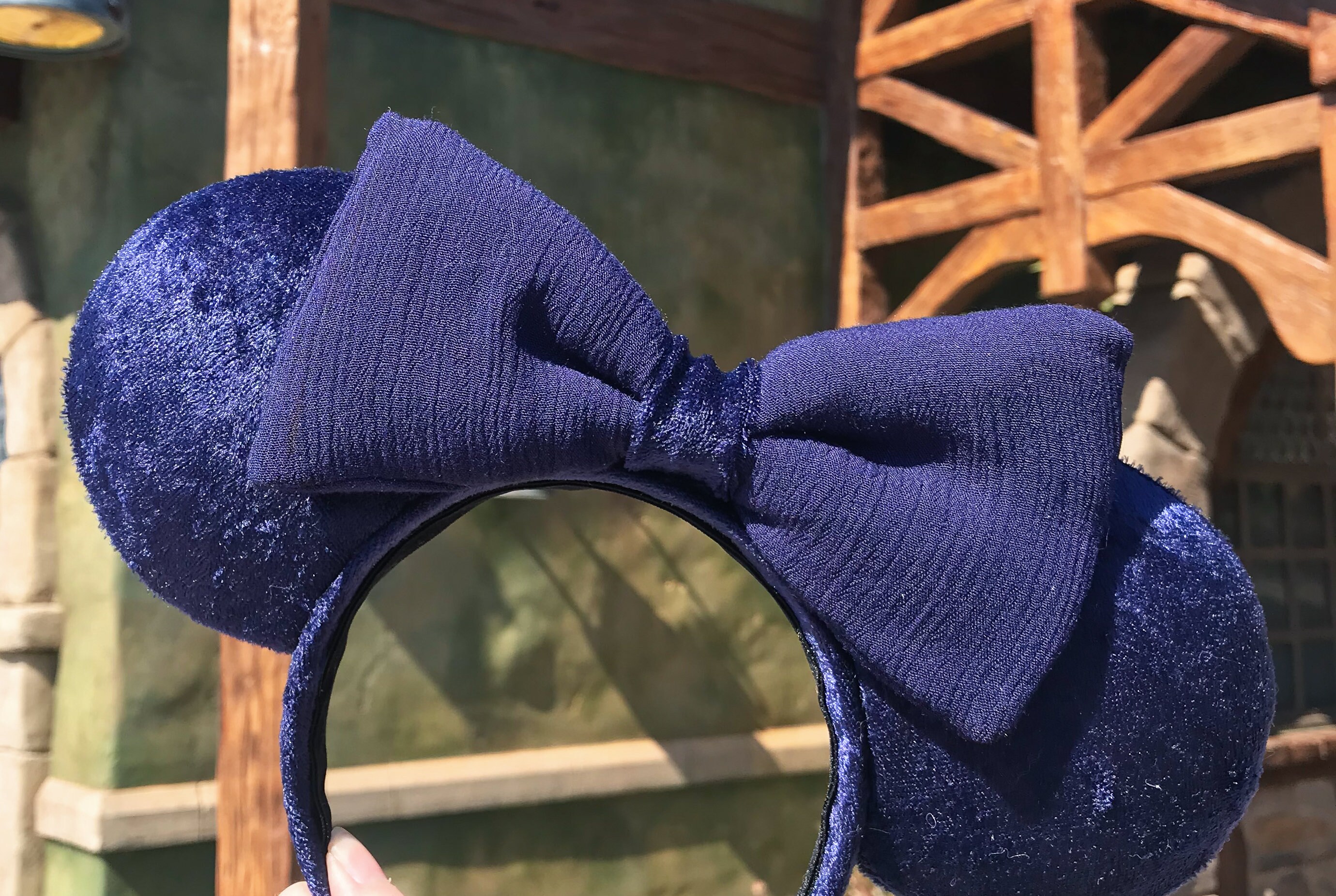 Midnight Blue Velvet Ears Blue Velvet Ears Crushed Velvet - Etsy