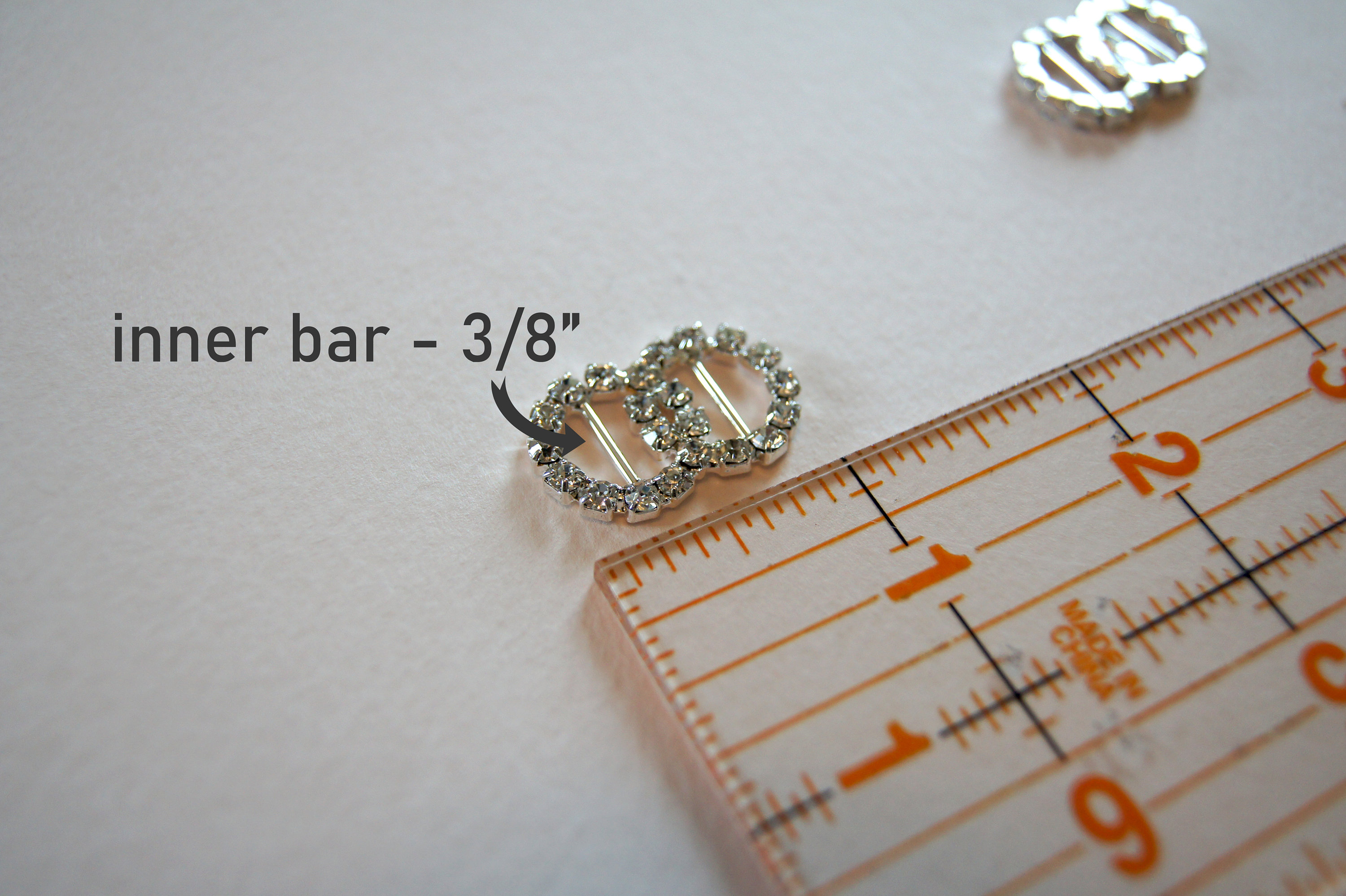 5 Double Ring 1" Rhinestone Slide Buckles - Etsy