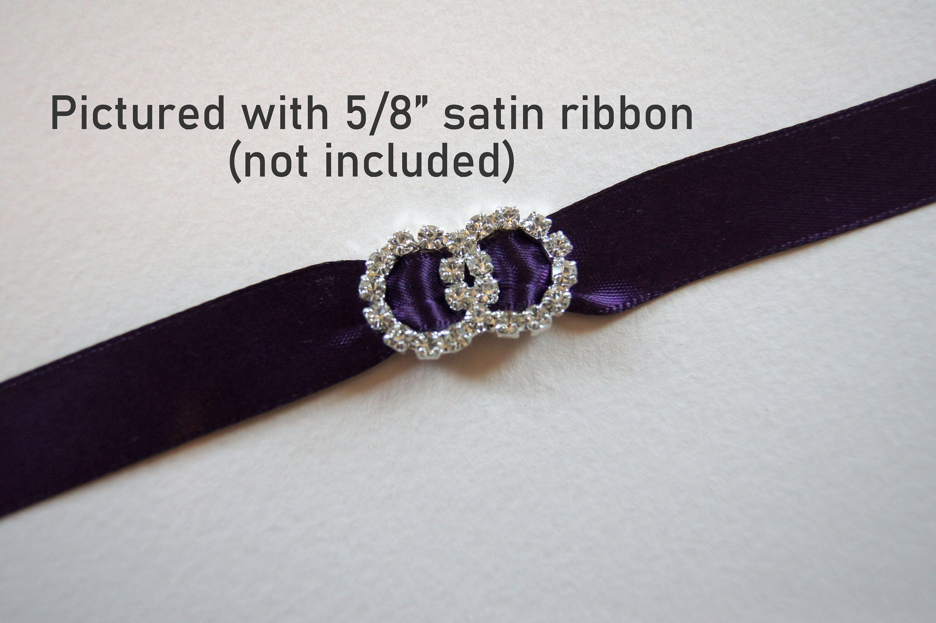 5 Double Ring 1" Rhinestone Slide Buckles - Etsy