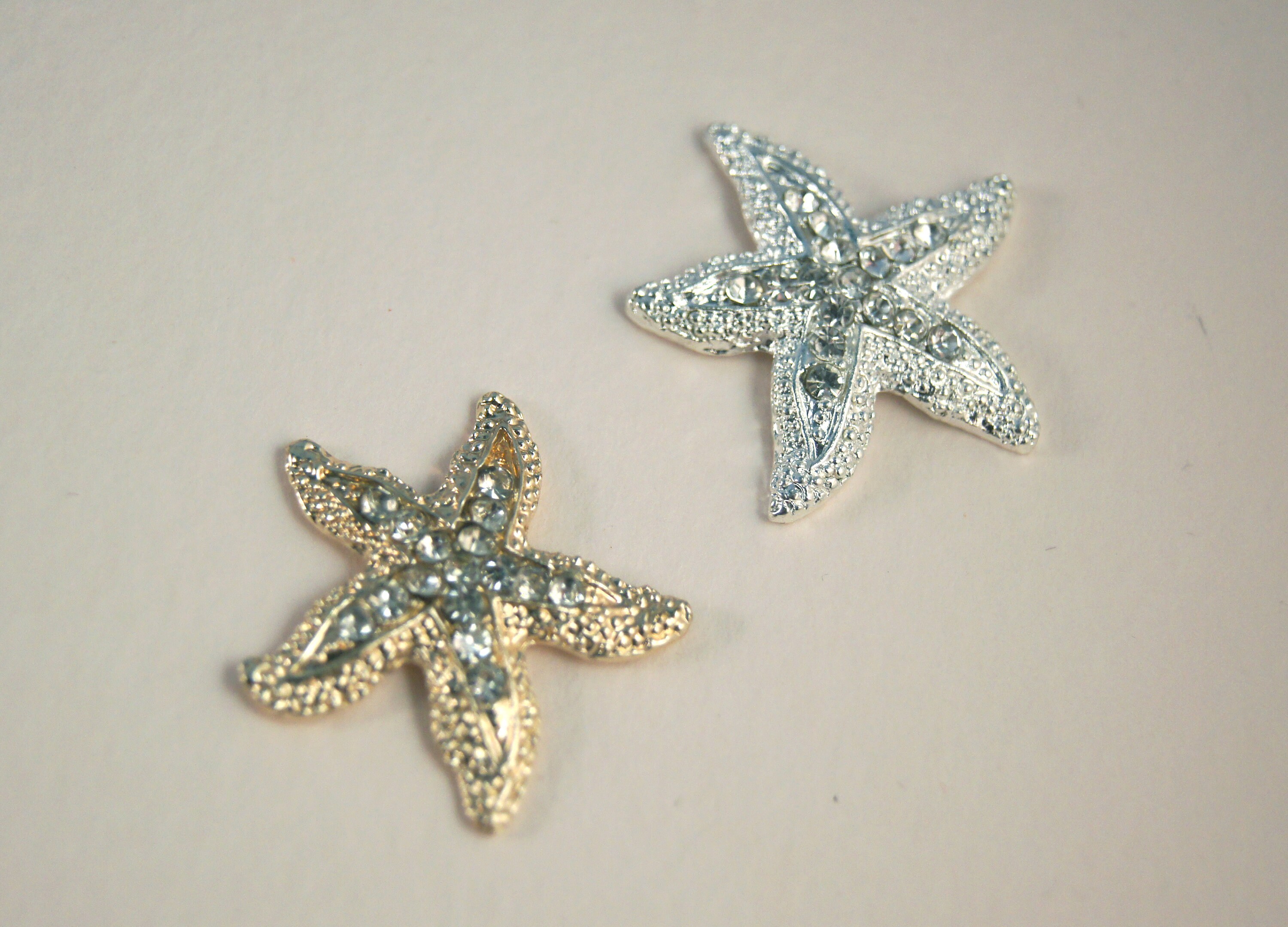 5 Rhinestone Starfish Embellishments - Etsy