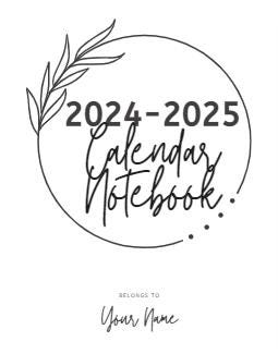 2024-2025 Editable Digital Calendar Notebook Printable Planner Canva ...