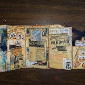 Made to Order Titanic Journal, Personalized Junk Journal, Handmade Book ...