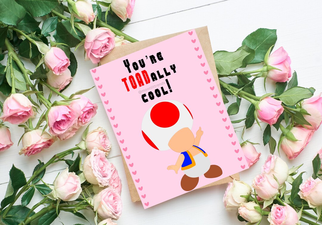 Toad Inspired Valentine's Card - Etsy