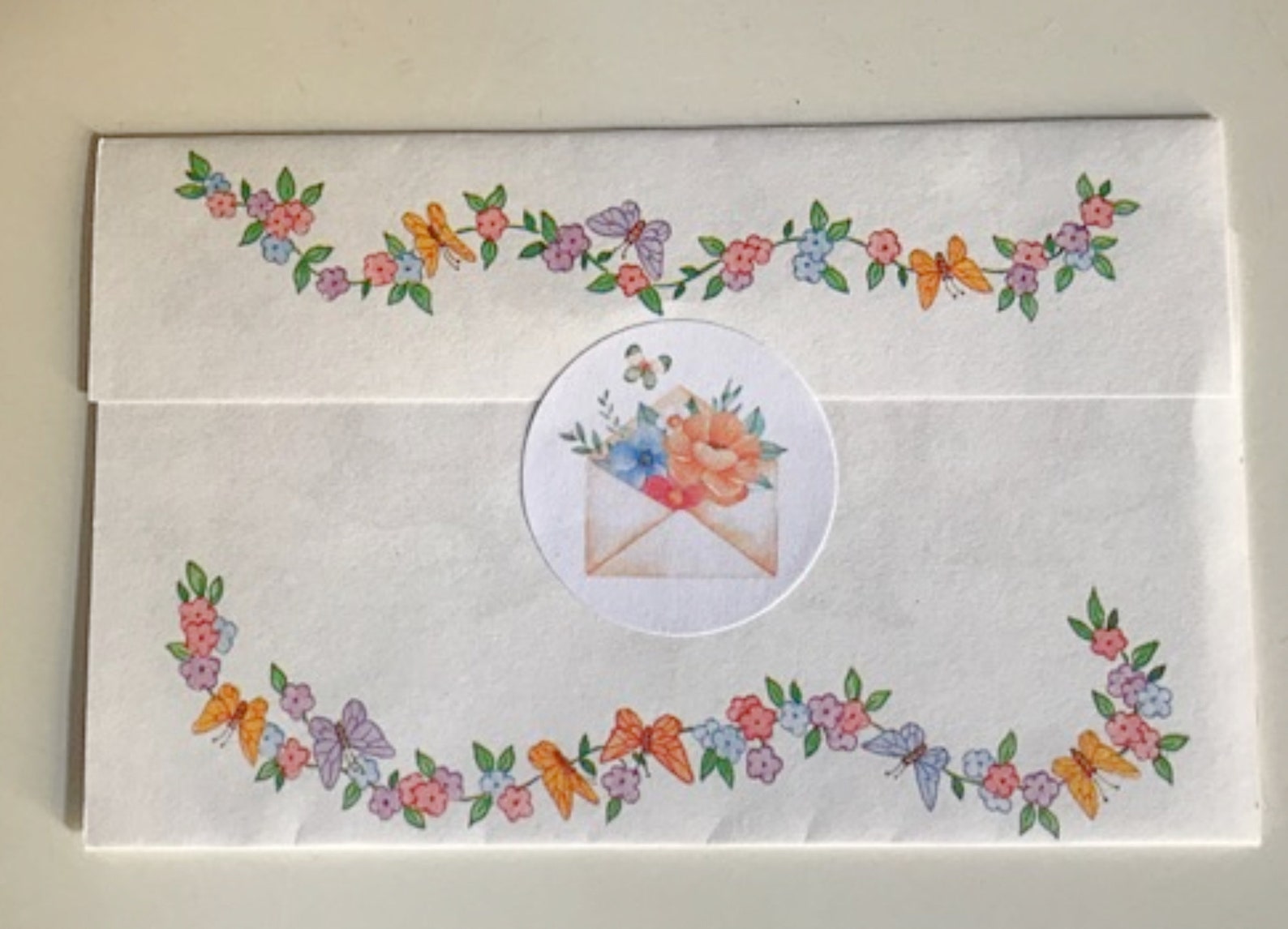 1970s Stationery - A5 Sheet Works as Envelope - Unused - Woodland Scene ...