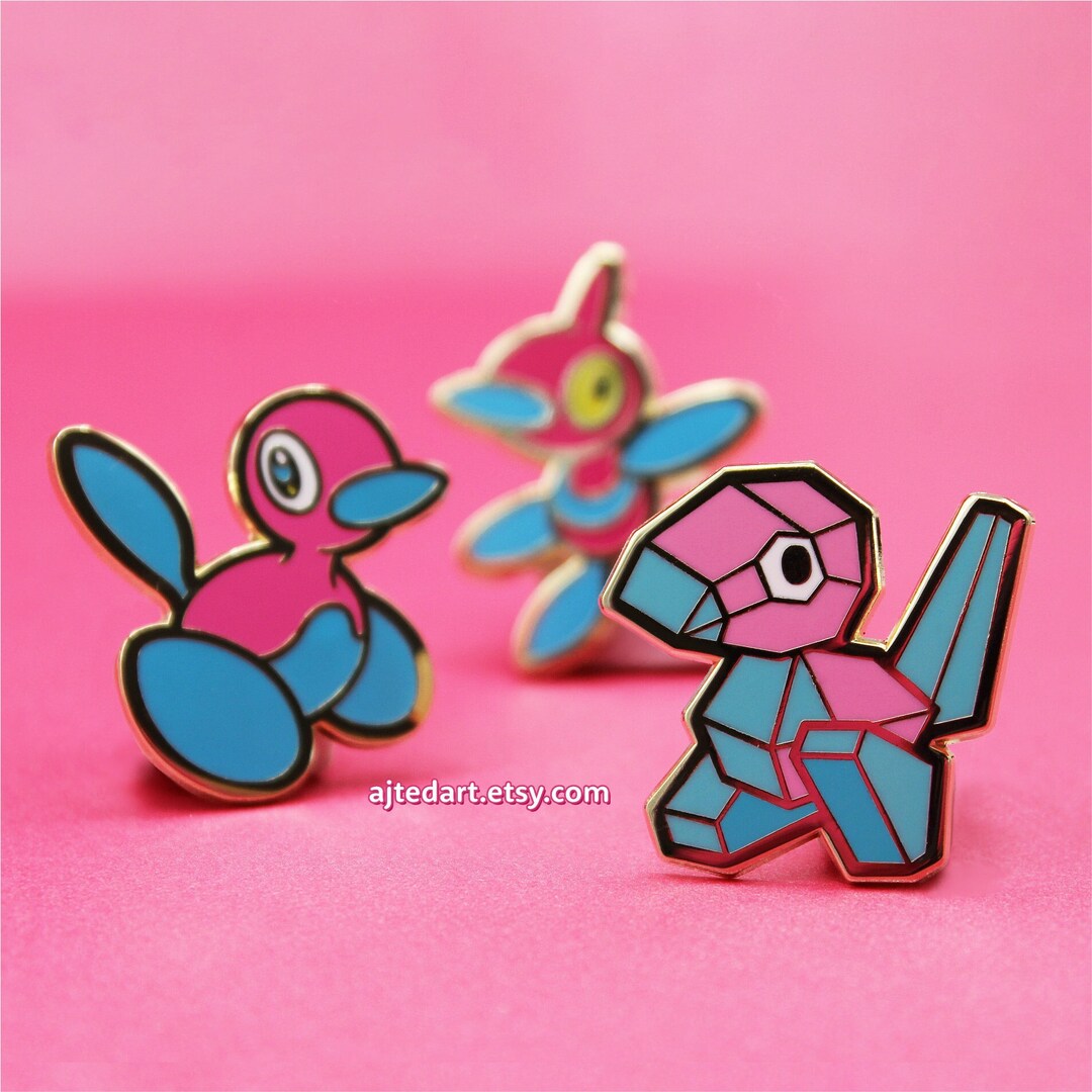 Porygon.pin // 1.25 Character Enamel Pins // Porygon, Porygon2 ...