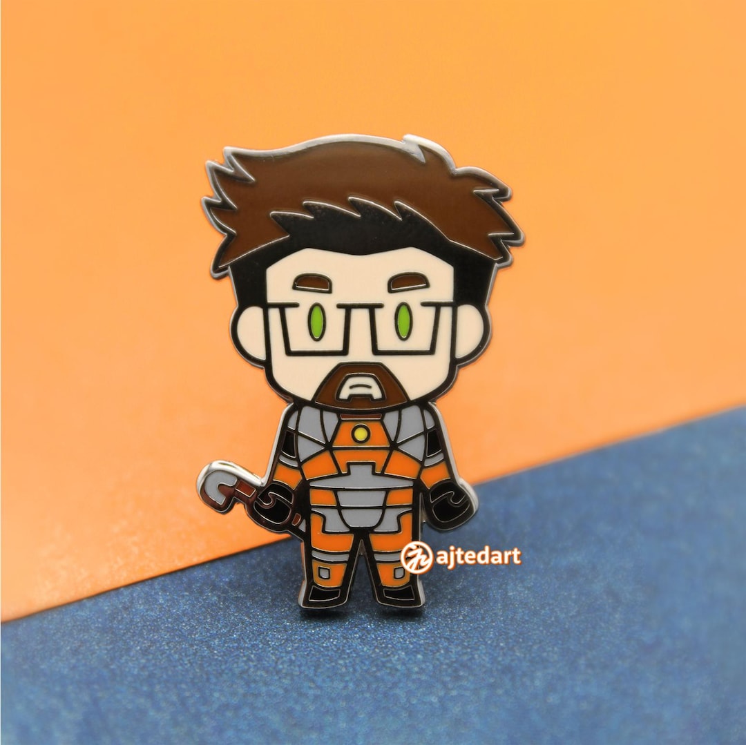HL2: Gordon Freeman 1.5" Character Enamel Pin - Etsy