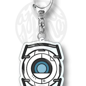 CLEARANCE! Chell, Wheatley // 3.5" Clear Acrylic Keychains - Etsy