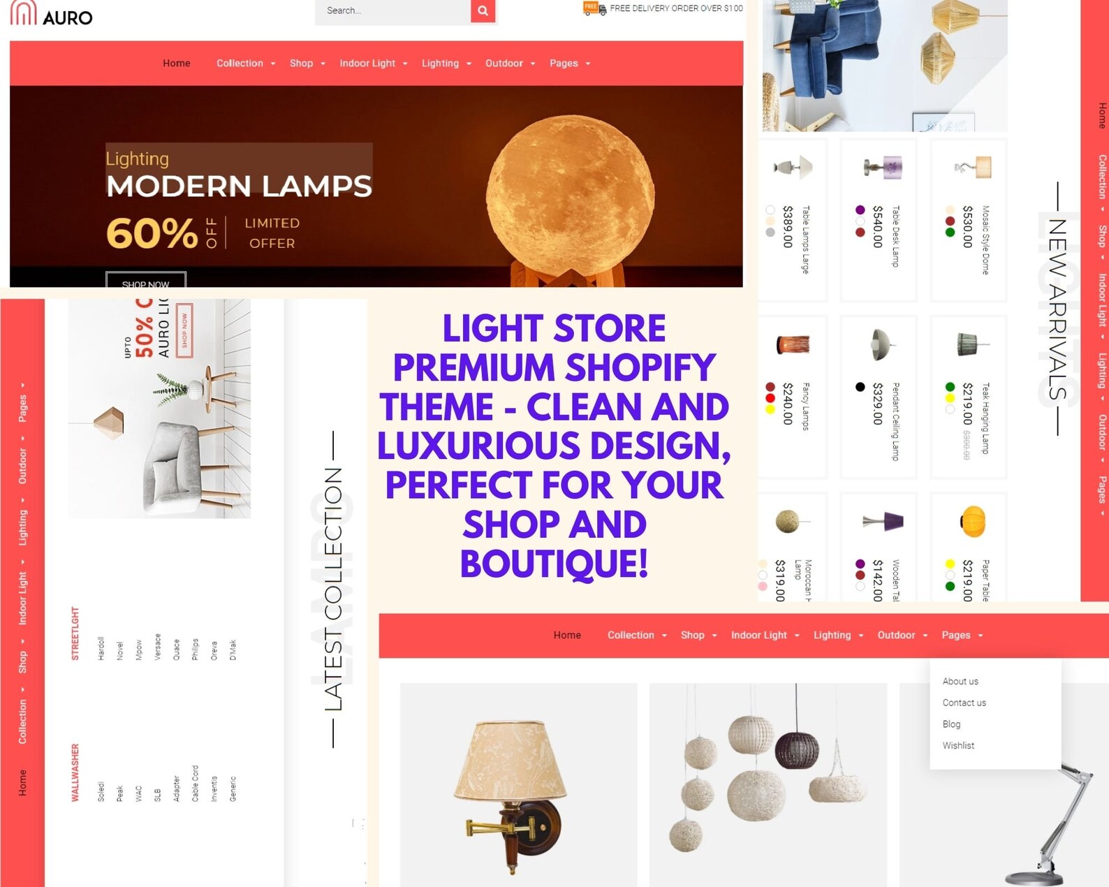 Premium Shopify Theme Light Shop Theme E commerce Website Etsy