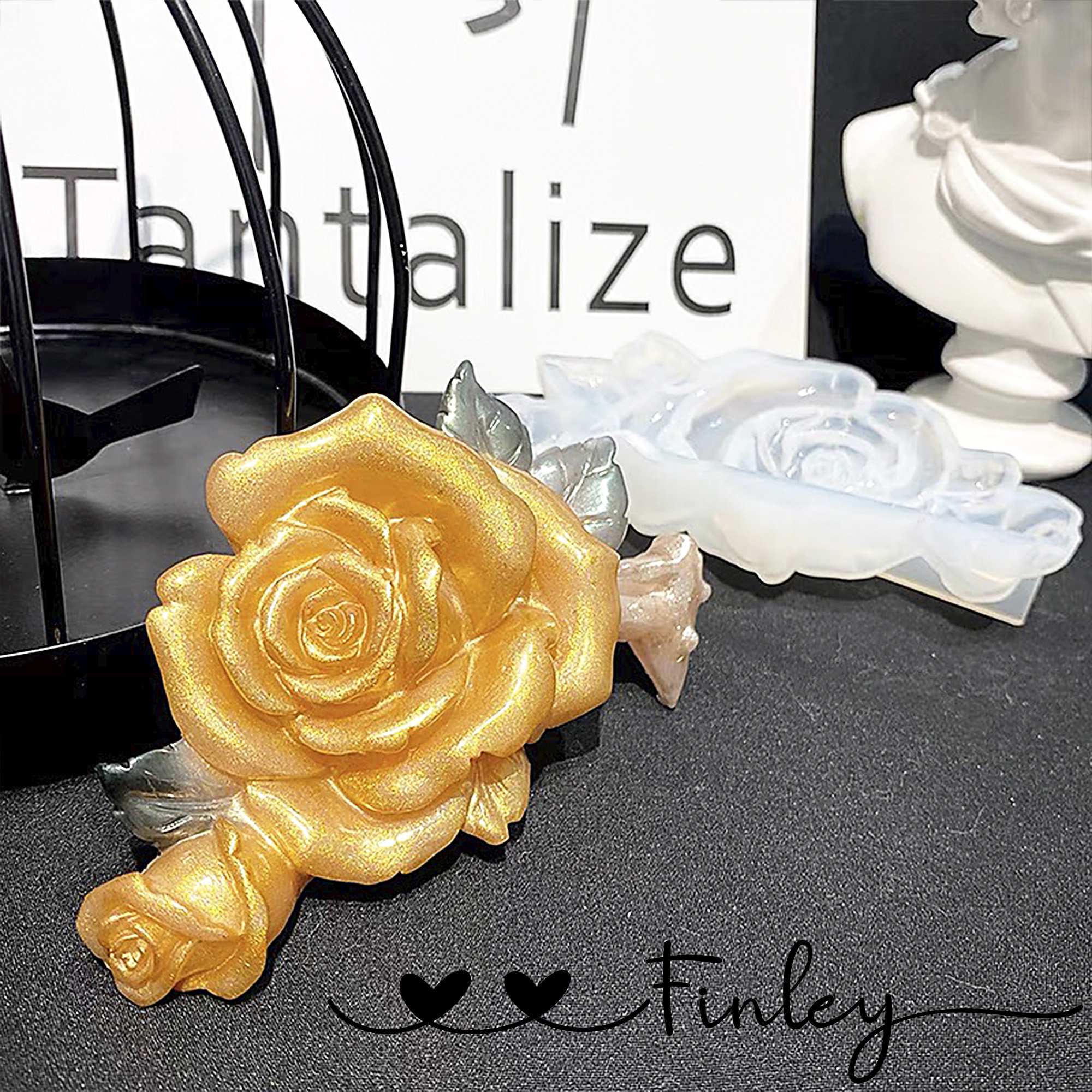 Resin Mold Rose Flower Silicone Mold Resin ClayCrystal Rose | Etsy