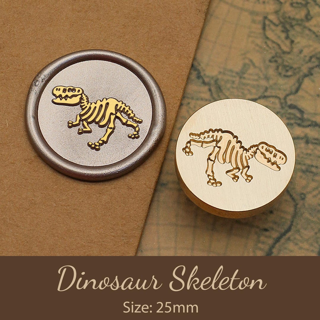 Dinosaur Wax Seal Stamps, Dinosaur Skeleton Stamp, Dinosaur Wax Seals ...