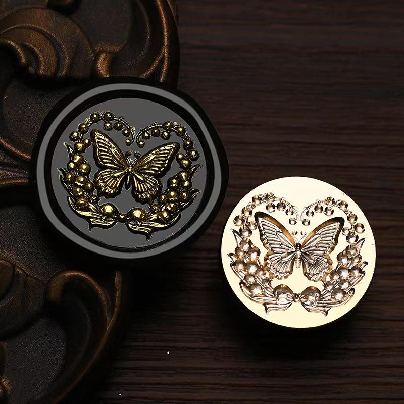 Wax Seal Stamp, Butterfly Lily of the Valley Stamp, Butterfly Wax Seals ...