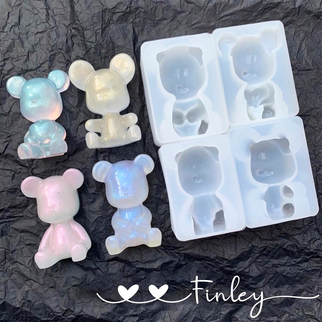 Silicone Bear Mold for Resin,bear Molds,bear Keychain Resin Mold,bear ...