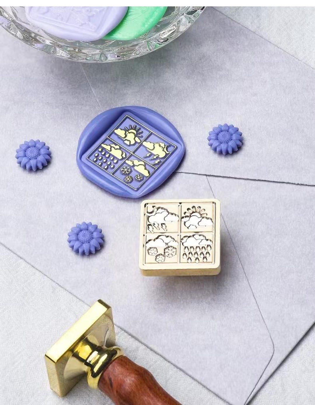 Wax Seal Stamp, Lovely Weather Stamp Wax Seals for Invitation Envelope ...