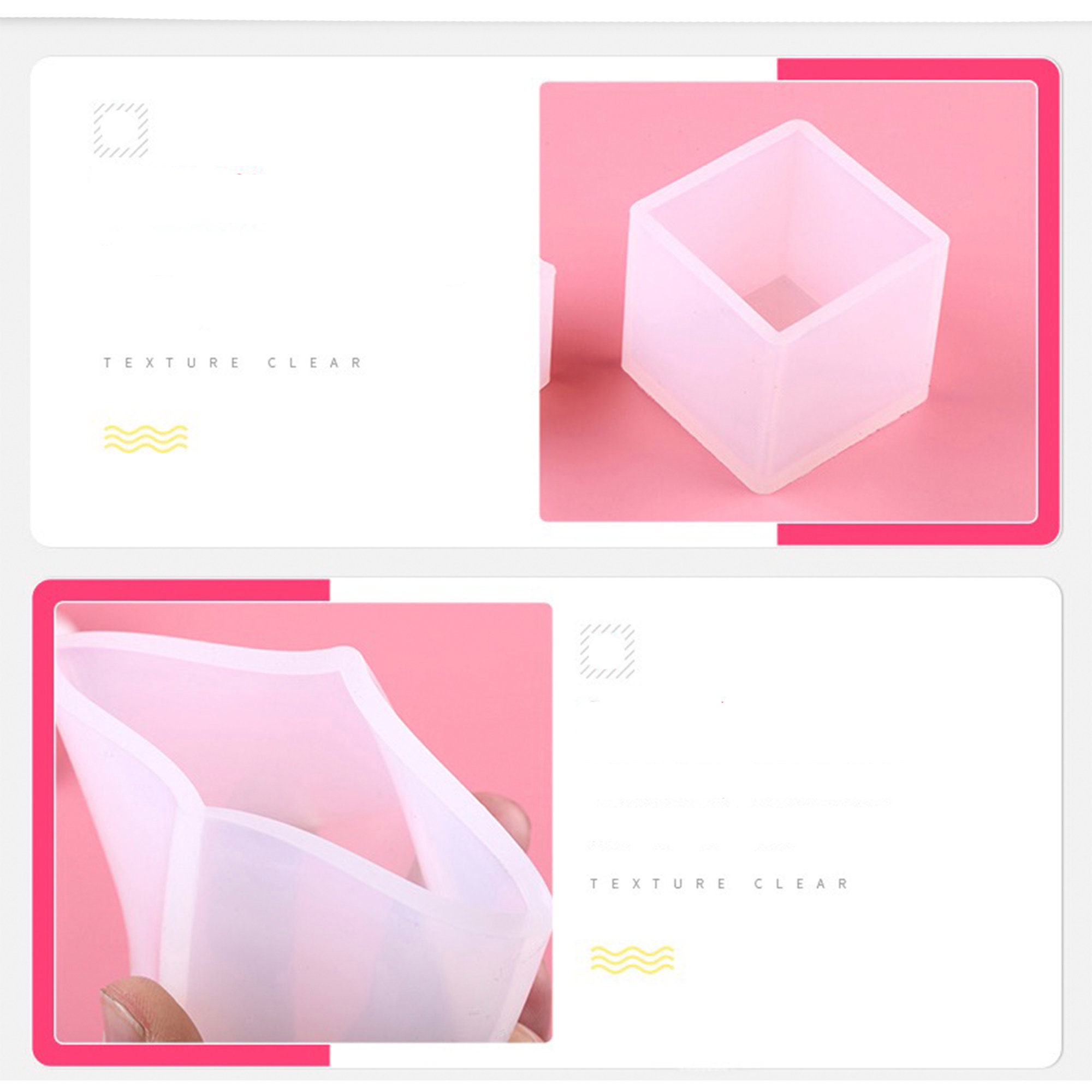 Cube Molds,cube Square Silicone Molds,square Clear Cube Silicone Mold ...