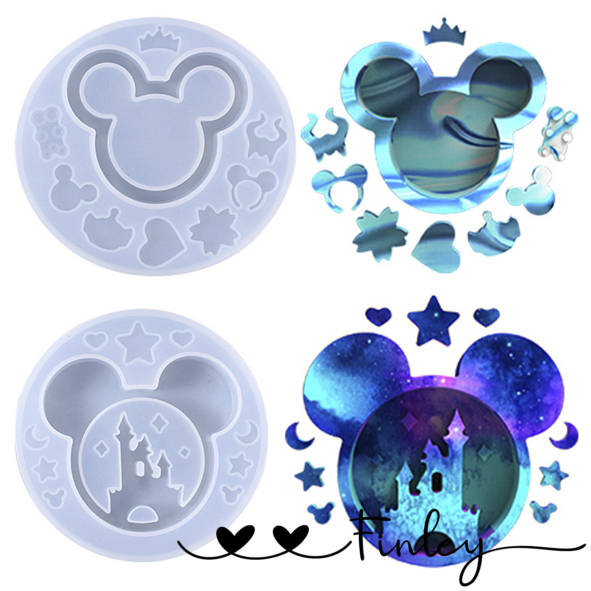 Mickey Head Mold Resin Mickey Mouse Resin Molds Mickey - Etsy UK