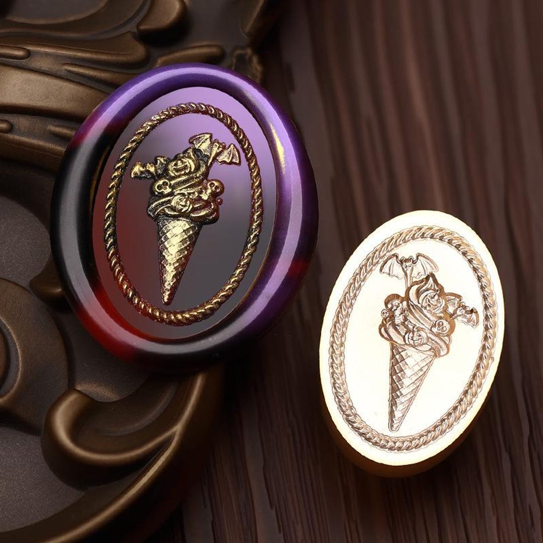 Wax Seal Stamp, Dark Ice Cone Stamp Wax Seals for Invitation Envelope ...