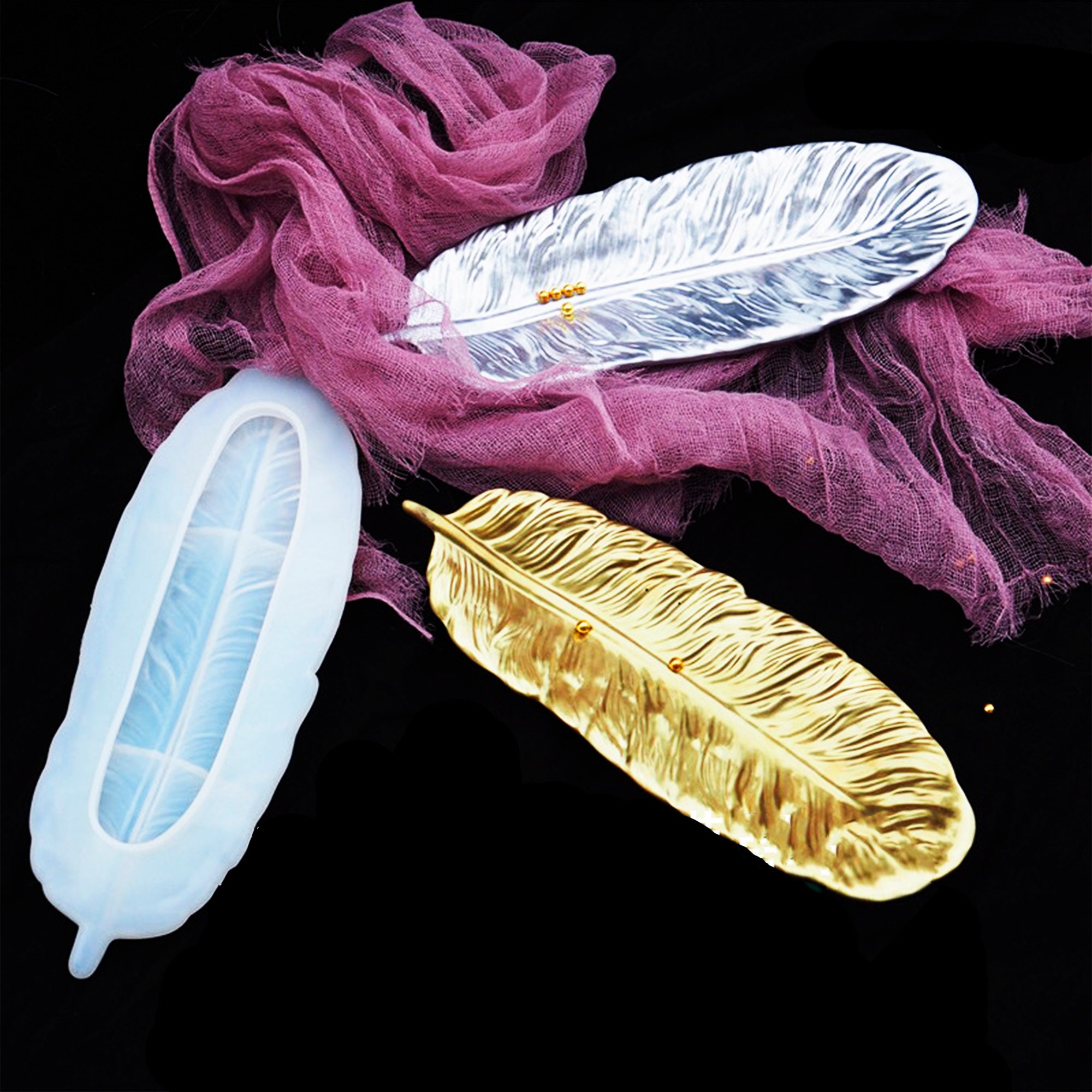 Resin Mold for Feather DishFeather Tray Plate Silicone | Etsy