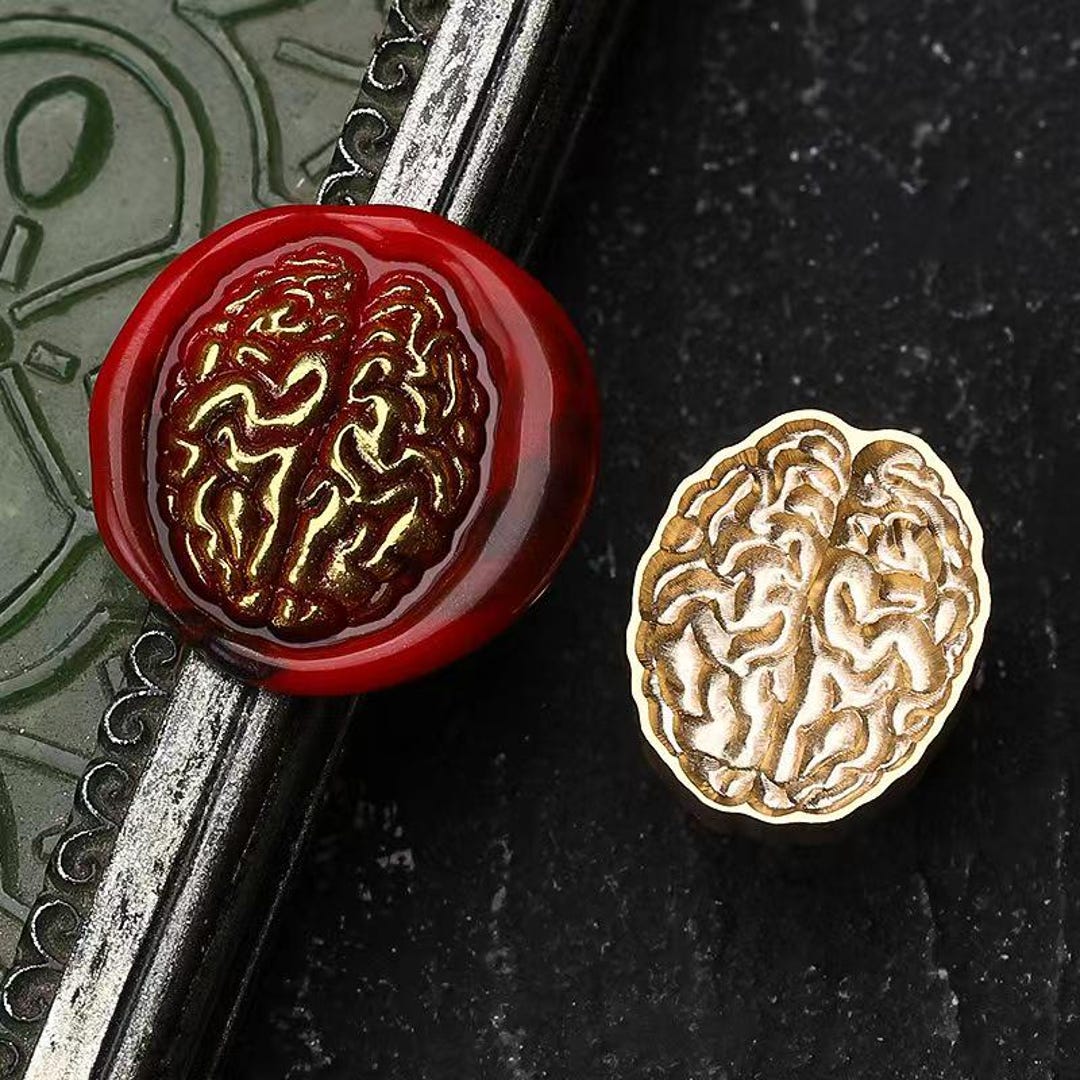Wax Seal Stamp, Brain Stamp Wax Seals for Invitation Envelope Gift ...