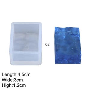 Water Wave Cuboid Molds, Water Ripple Round Silicone Mold for Resin for ...