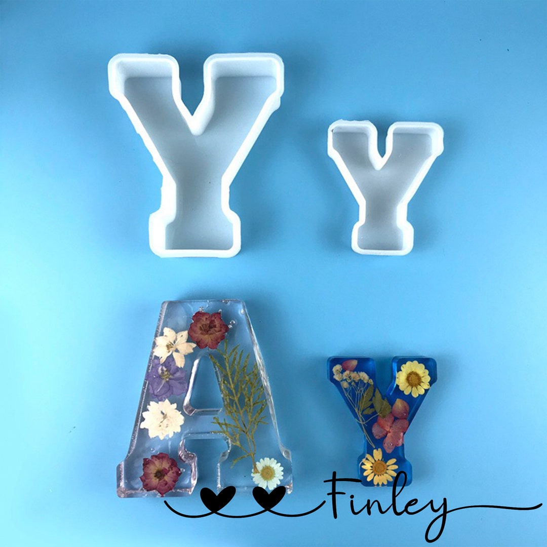 4 Inches Large Alphabet Letter Mold Resin, 6-inch Huge Letter Silicone ...