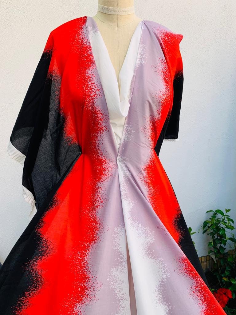 Ombré Rayon Rayón Rojo con Diseño de Tabla Rayón Rojo | Etsy