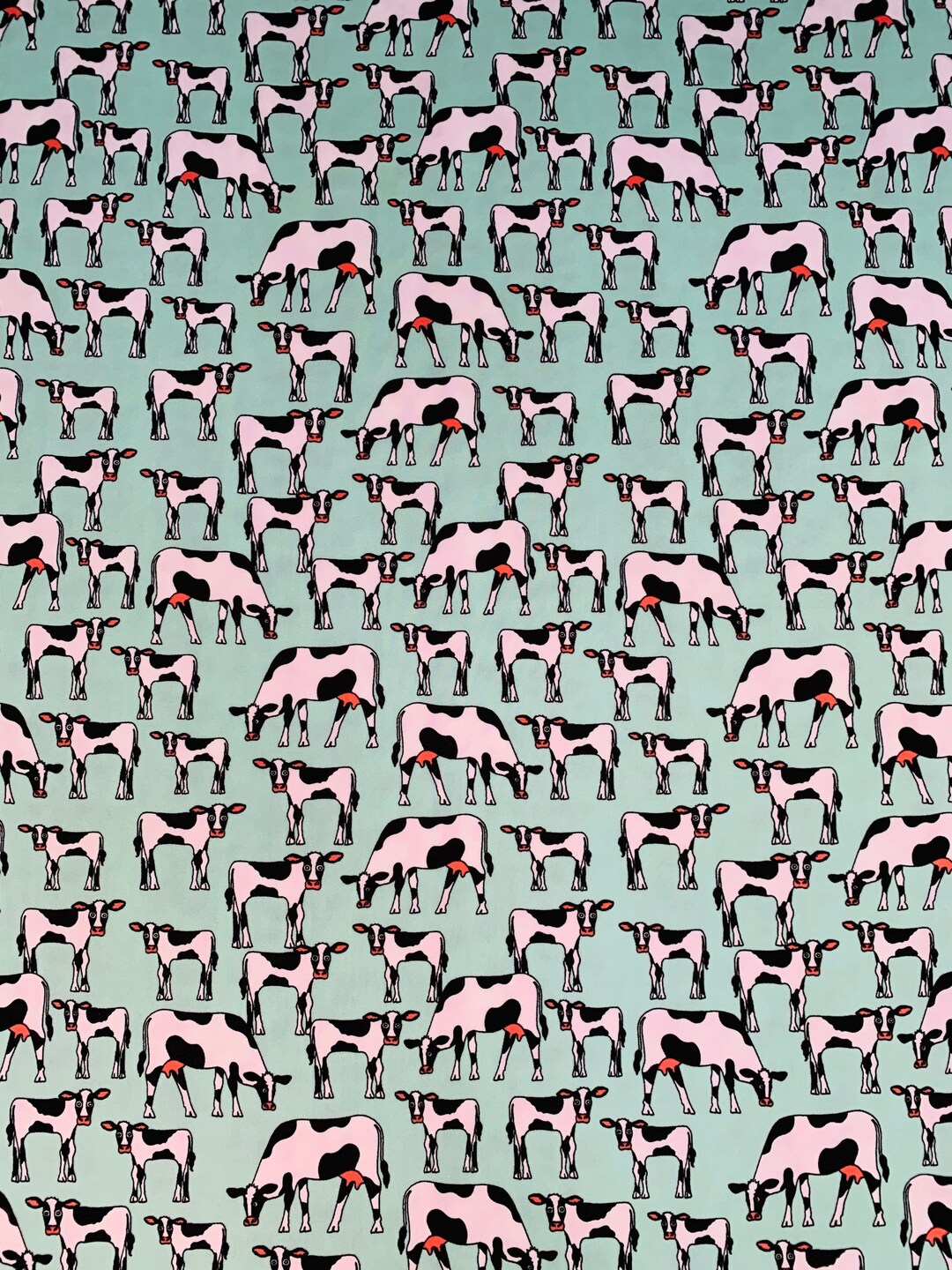 COW Print Fabric- Stretch Polyester Cow Print Fabric - Moo Print Fabric ...