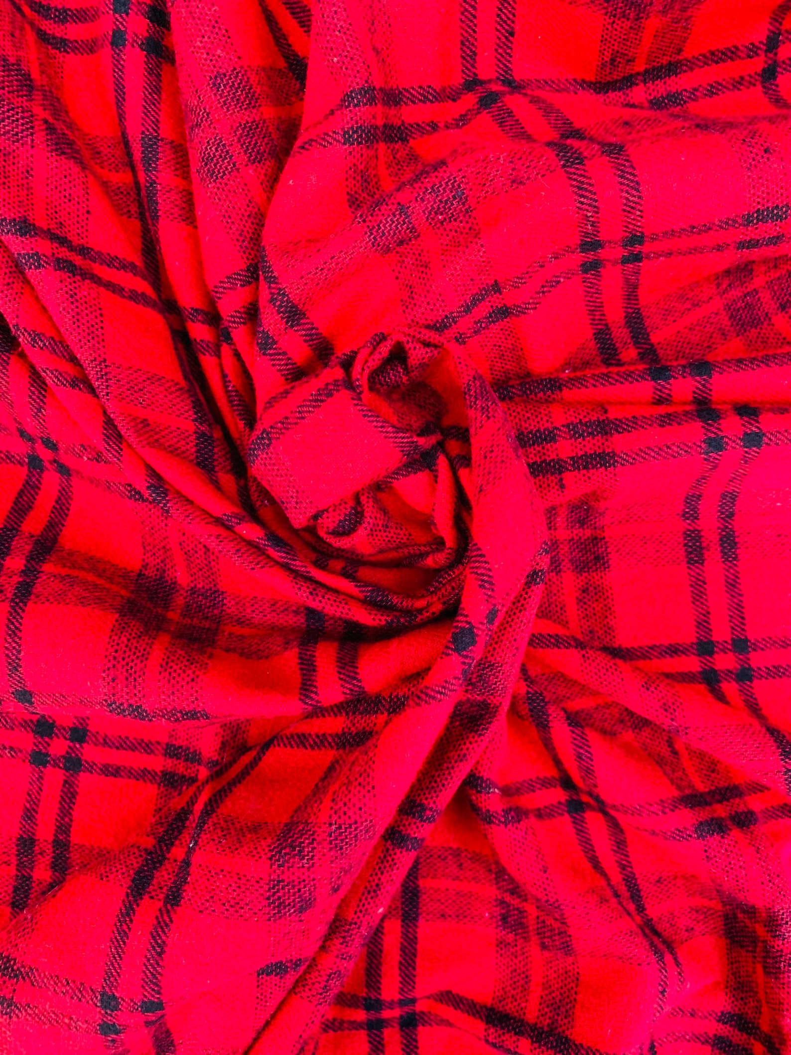 Red Flannel Fabric by Yard Cotton Flannel by Yard Red | Etsy