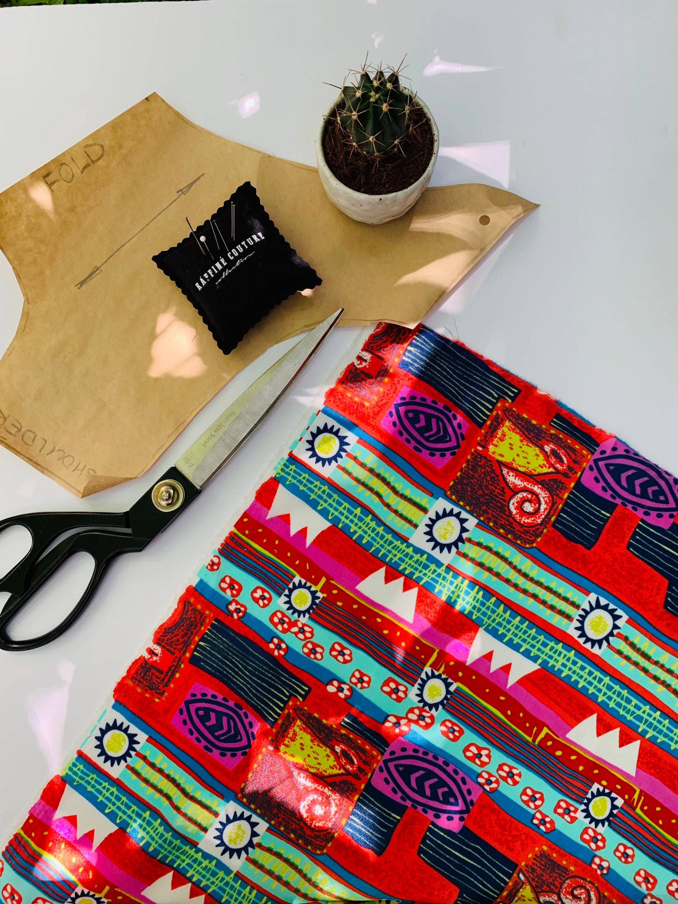 Tribal Lining Fabric Retro 80s Print Fabric Non stretch | Etsy