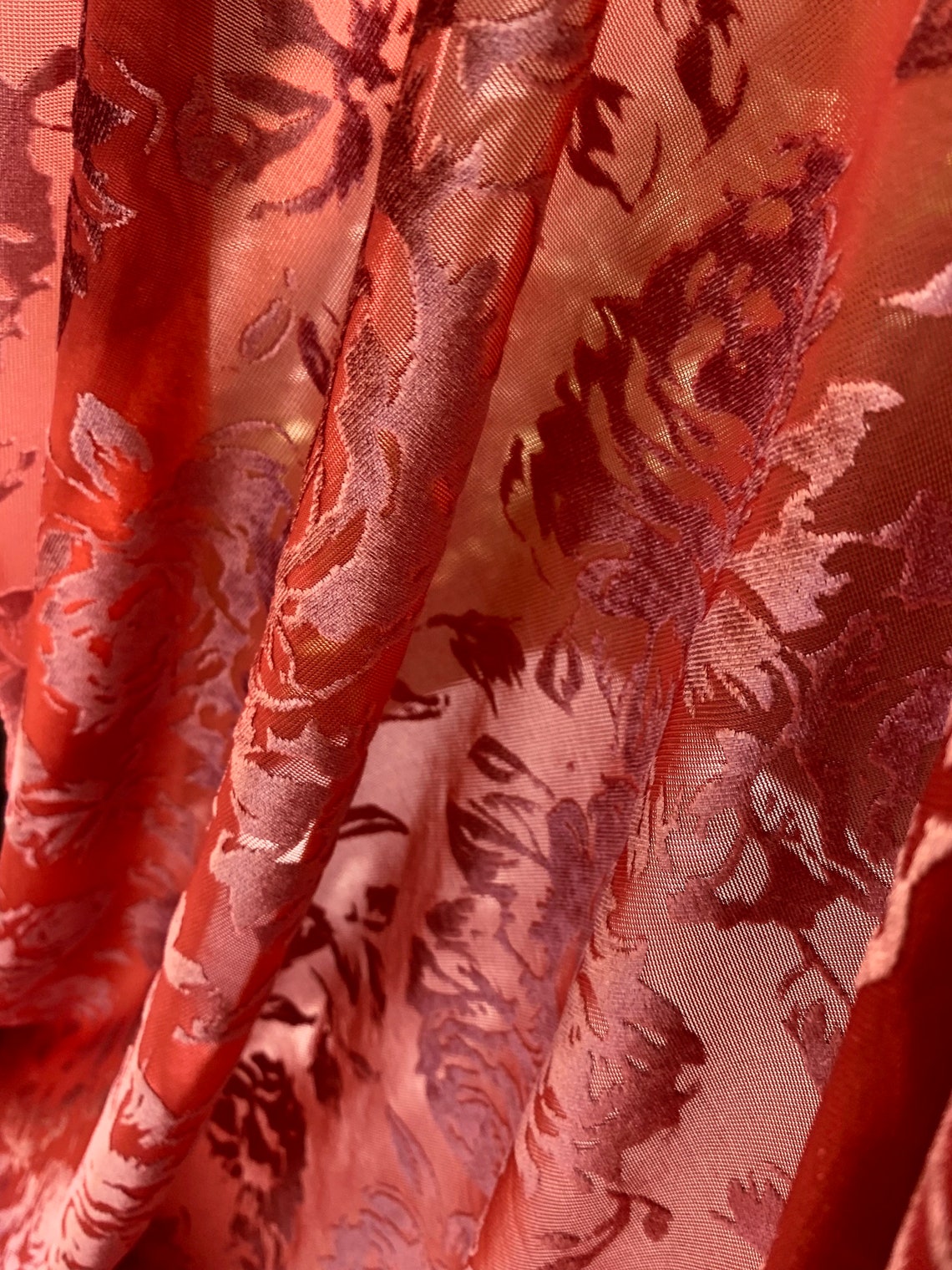 Salmon Velvet Salmon Stretchy Velvet Mesh | Etsy