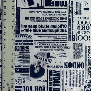 Newspaper Mesh Newspaper Fabric Newspaper Mesh Print - Etsy