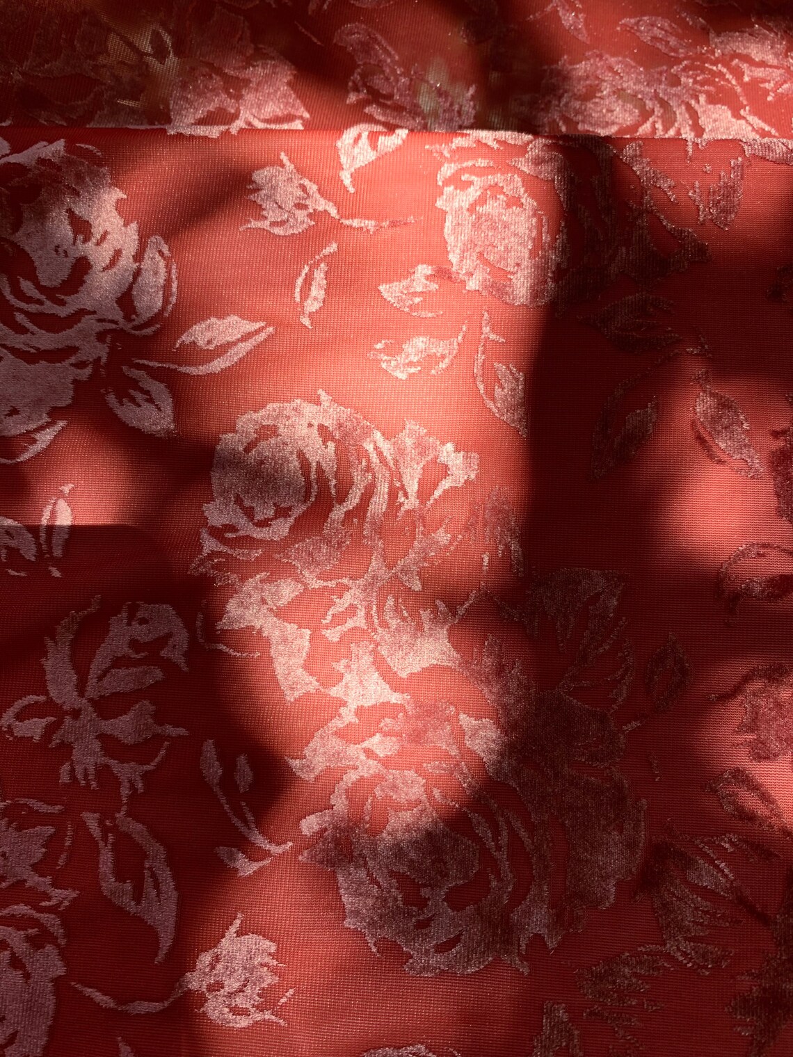Salmon Velvet Salmon Stretchy Velvet Mesh - Etsy UK