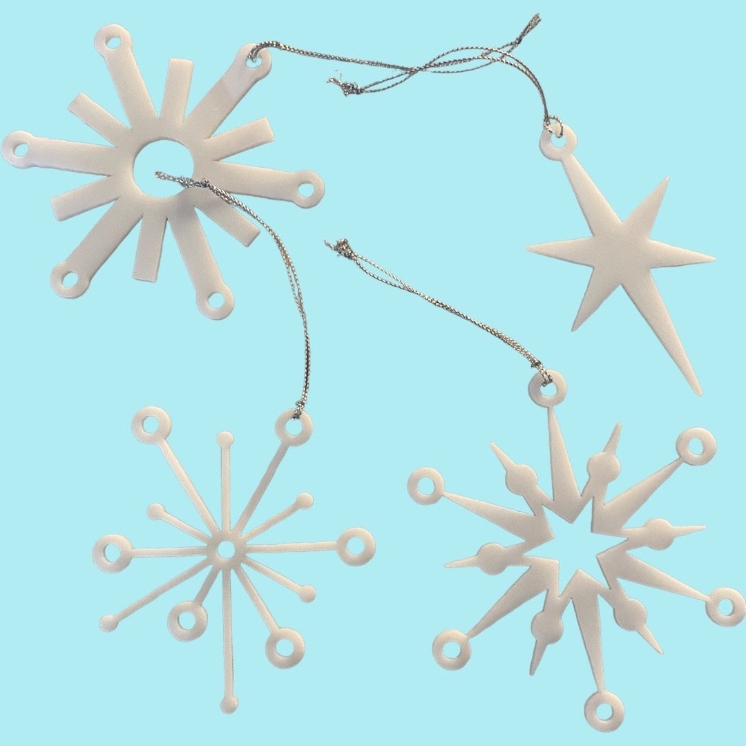 Beautiful White Laser Cut Acrylic Atomic Starburst Atomic Snowflake ...