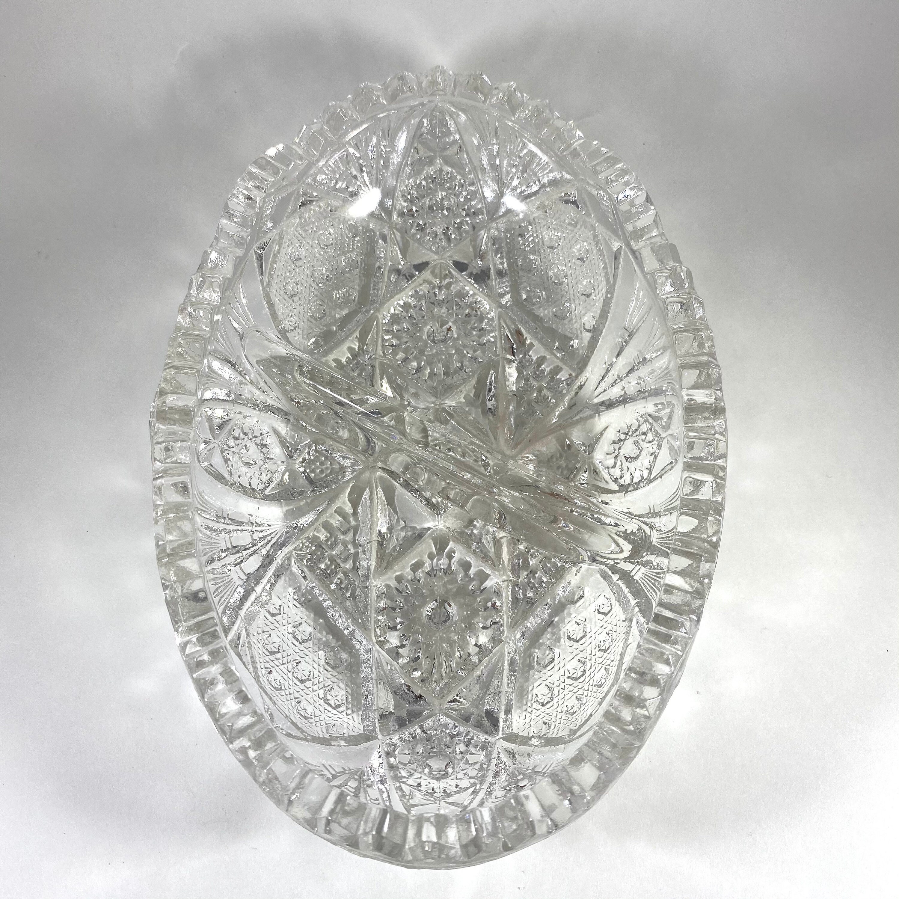 Vintage 0val Sawtooth Divided Nut Snack Condiment Dish - Etsy