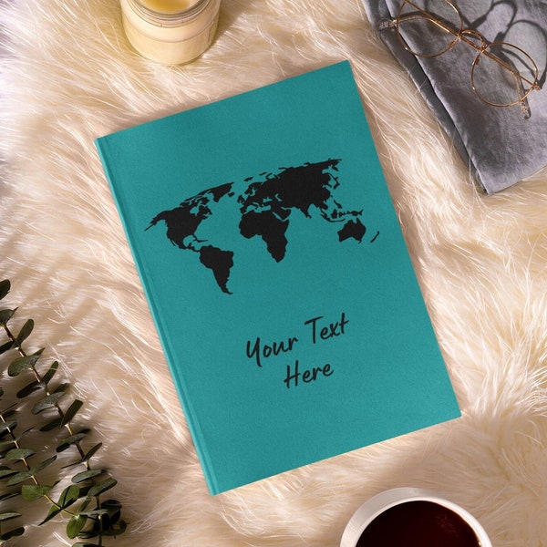 World Map Journal - Etsy