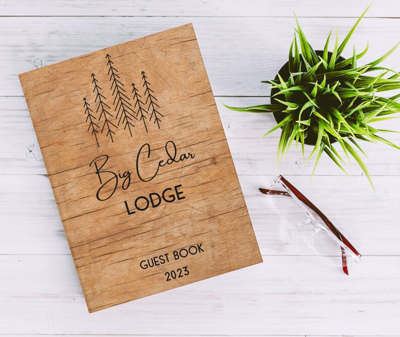 Personalized Cottage Guest Book, Lodge Cabin Vacation Lake Beach House ...