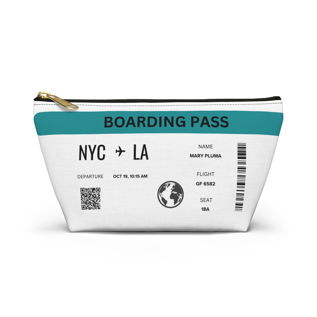 Custom Boarding Pass Pouch, Traveling Gifts, Carry All Bag, Zipper Bag ...