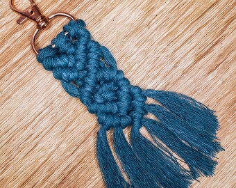 Macrame Keychain With Bead - Etsy