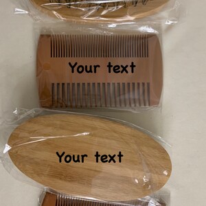 Wooden Beard Comb and Brush Set - Etsy