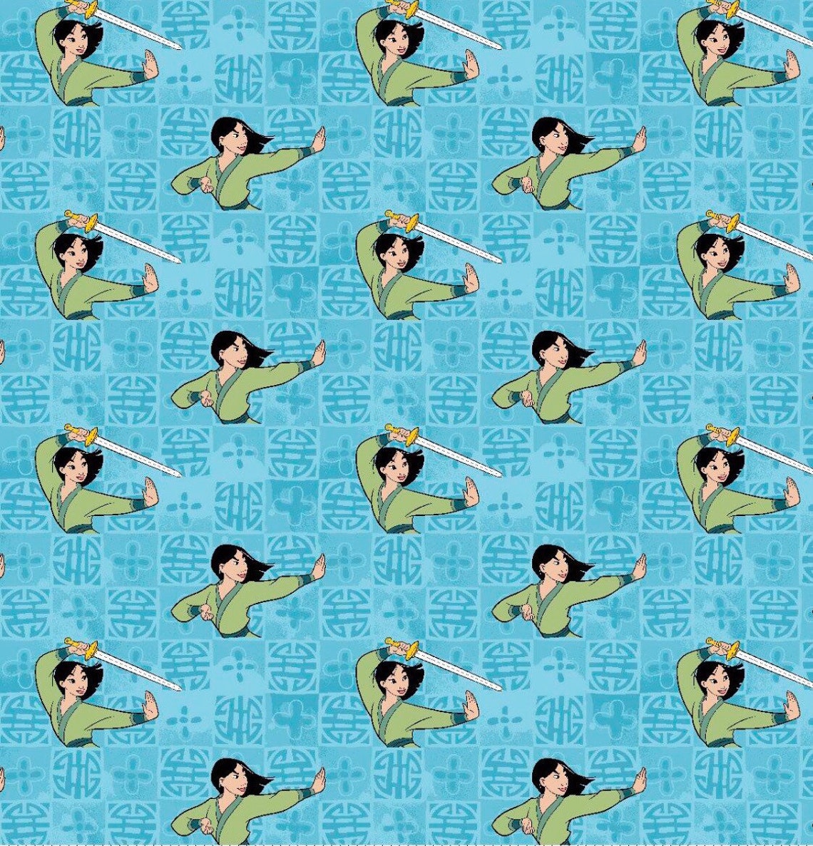 Disney Mulan ~ Brave ~ Cotton Fabric by the Yard - Etsy