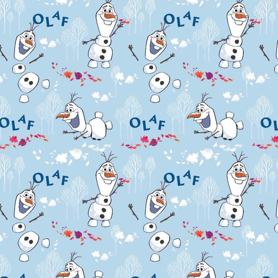 Disney FROZEN 2 OLAF Fall 100 % Cotton Fabric - Etsy