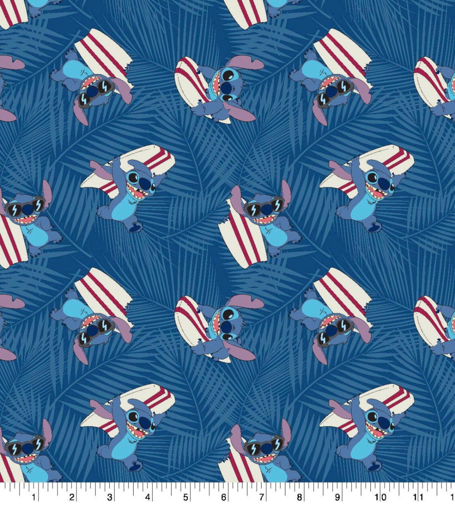 Disney Lilo and Stitch Surfer Cotton Fabric. By the Yard | Etsy
