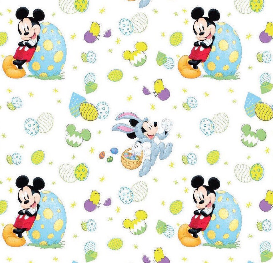 Easter ~ Disney Mickey and Minnie Mouse ~ Hip Hop ~ 100% Cotton Fabric ...