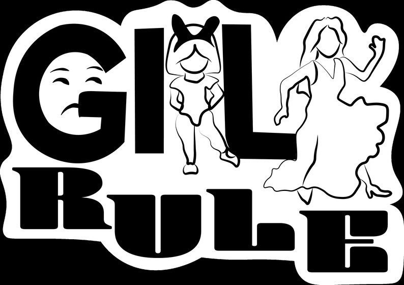 Girls Rule Sticker Design Emoji SVG/PNG W/ White Background - Etsy