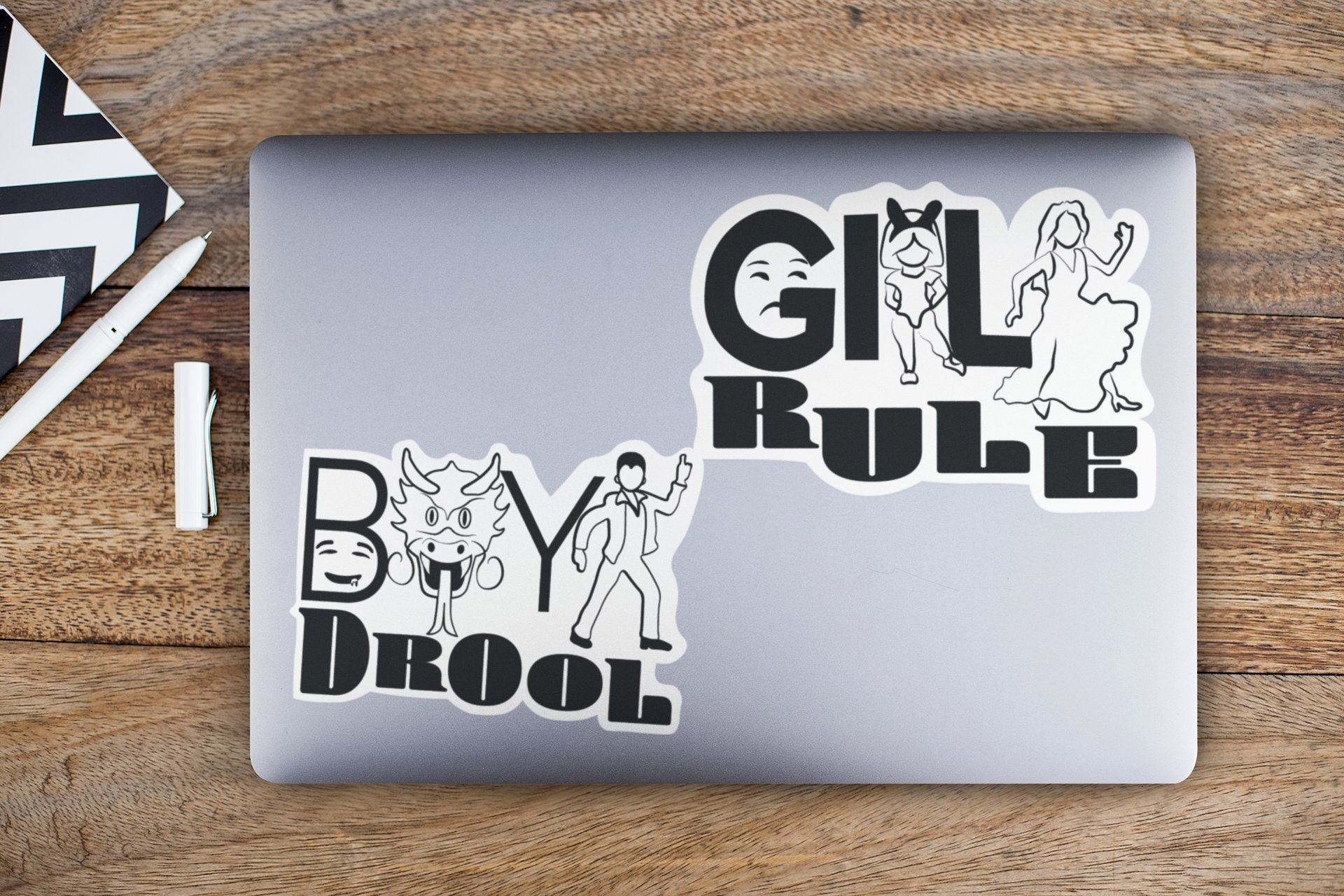 Girls Rule Sticker Design Emoji SVG/PNG W/ White Background - Etsy