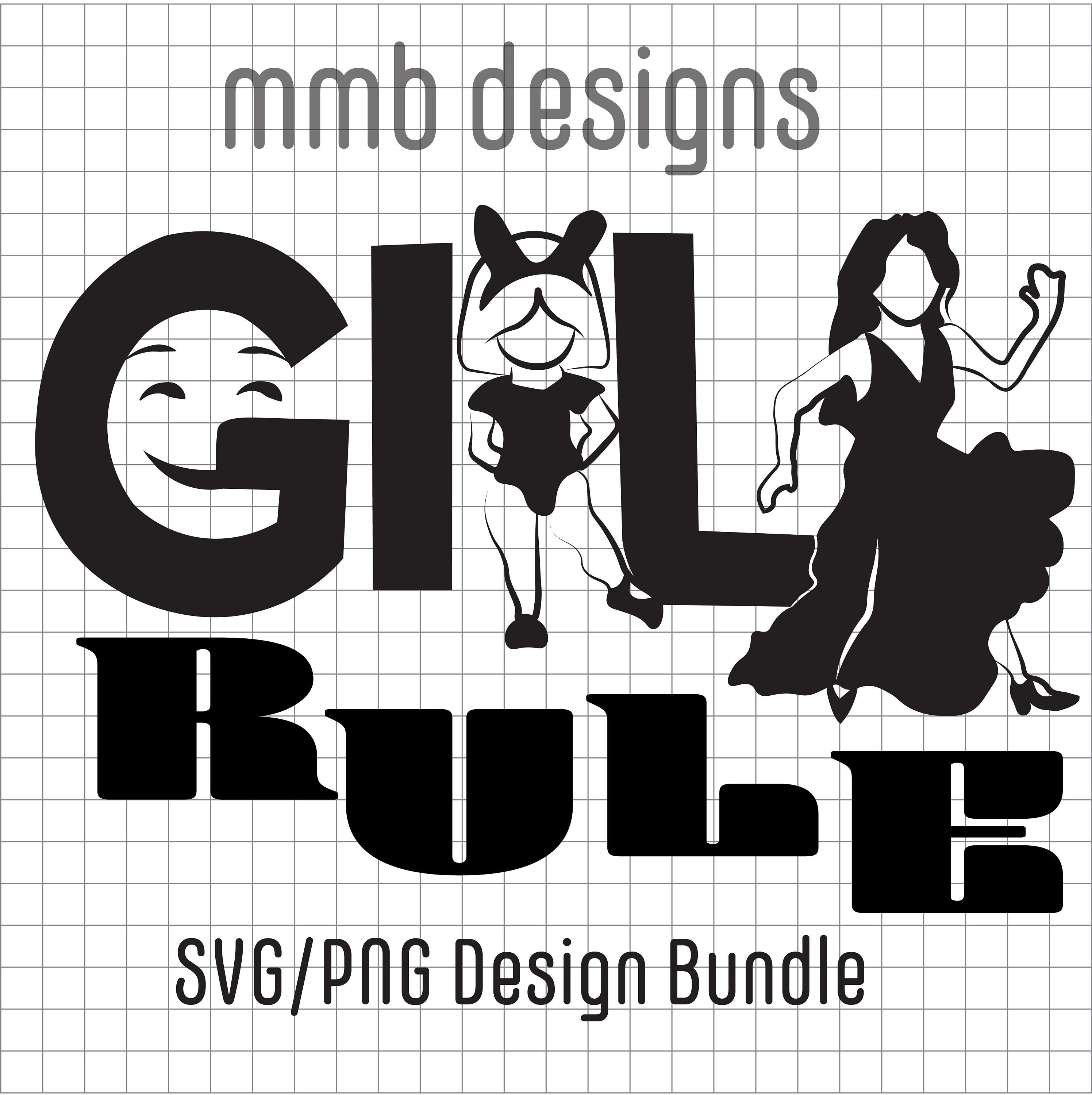 GIRLS Rule SVG PNG File Bundle Transparent Background - Etsy
