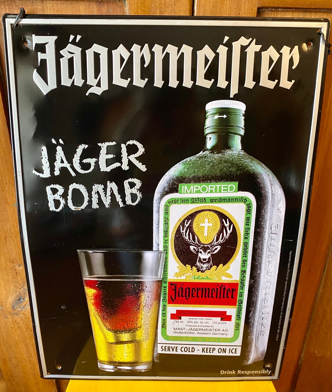 Jäegermeister “jager Bomb” Metal Bar Sign - Etsy