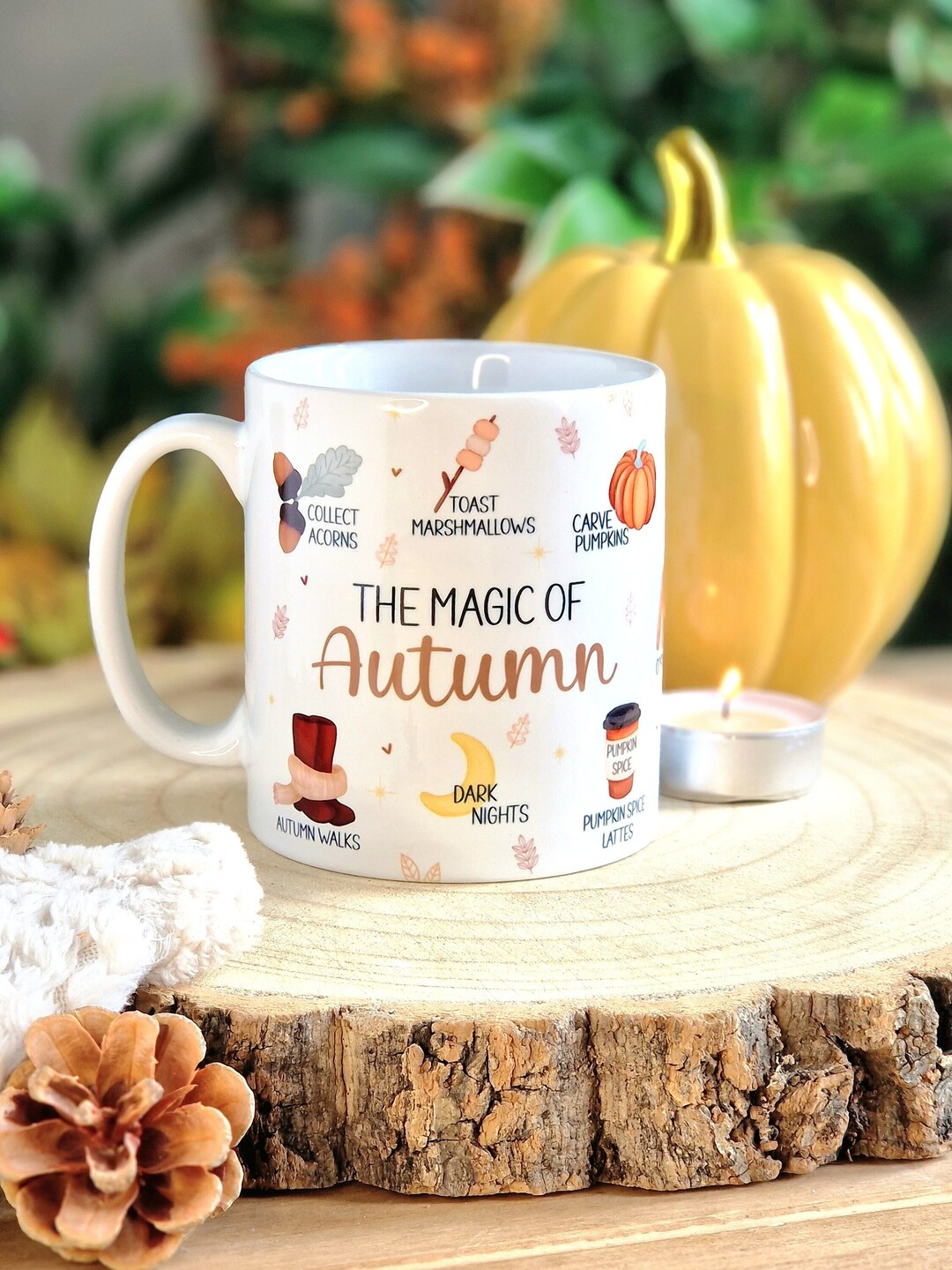 Autumn Mug, Pumpkin Mug, Autumn Decor, Autumn Gift for Her, Autumn ...