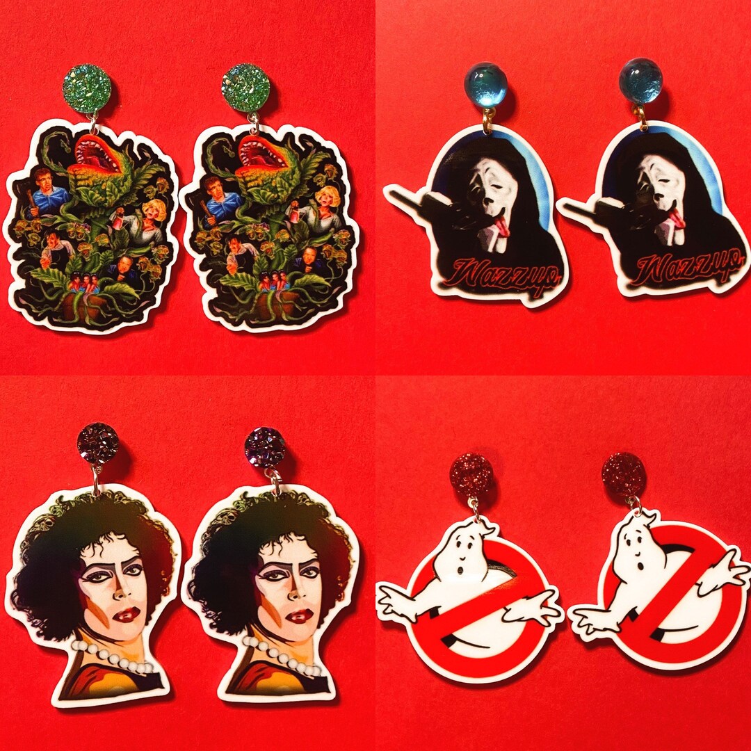 Horror Comedy Character Stud Dangle Earrings Halloween - Etsy